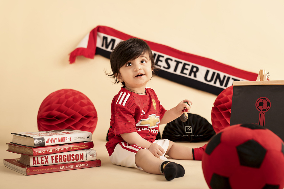 Baby Photoshoot I Manchester United Football Theme